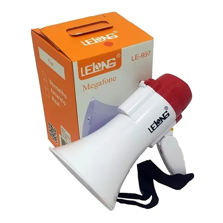 Megafone Portátil Profissional Recarregável Com Sirene Musical E ...
