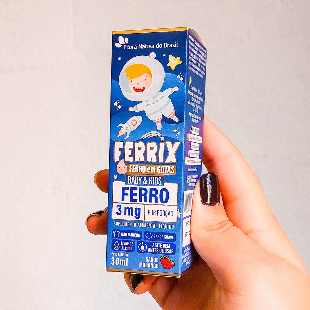 FERRIX Suplemento Infantil de Ferro (Ferro 3mg/porcao) 30ml Sabor ...
