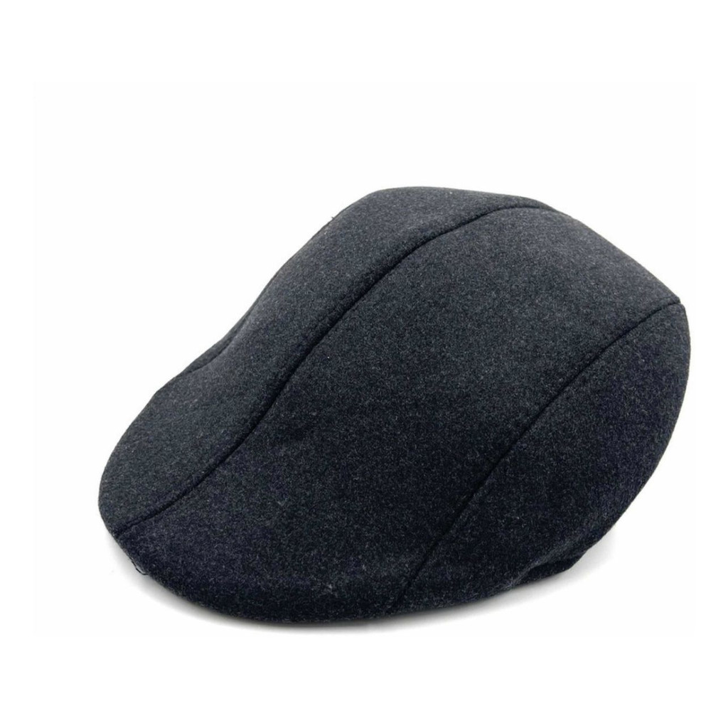 Boina Italiana Masculina Preta Lisa 100% Polyester | Shopee Brasil
