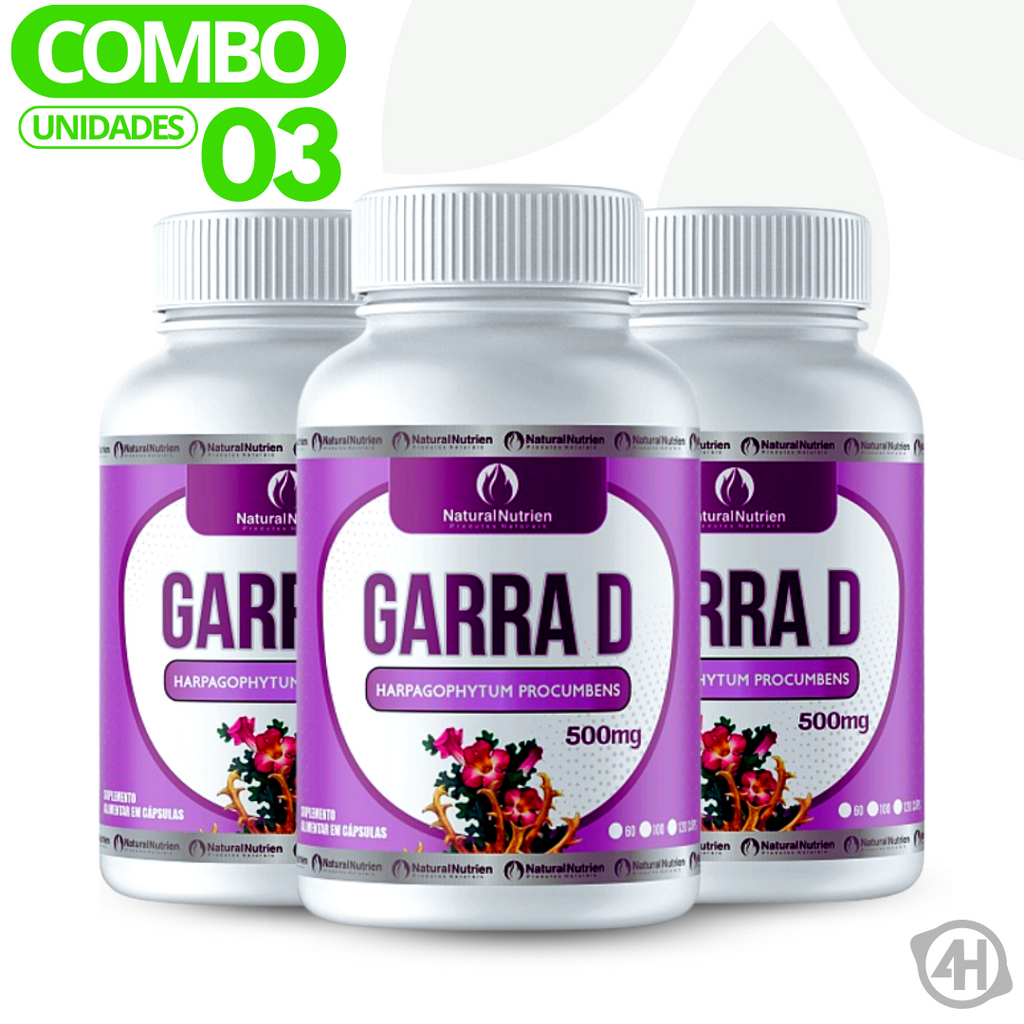 Garra D Embalagem Kit 300 Cápsulas de 500mg Cada | Shopee Brasil