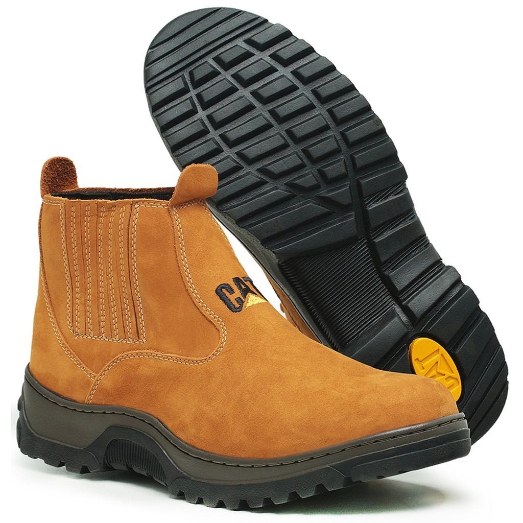 Bota Botina Cat Caterpillar em couro otima qualidade promoção | Shopee ...