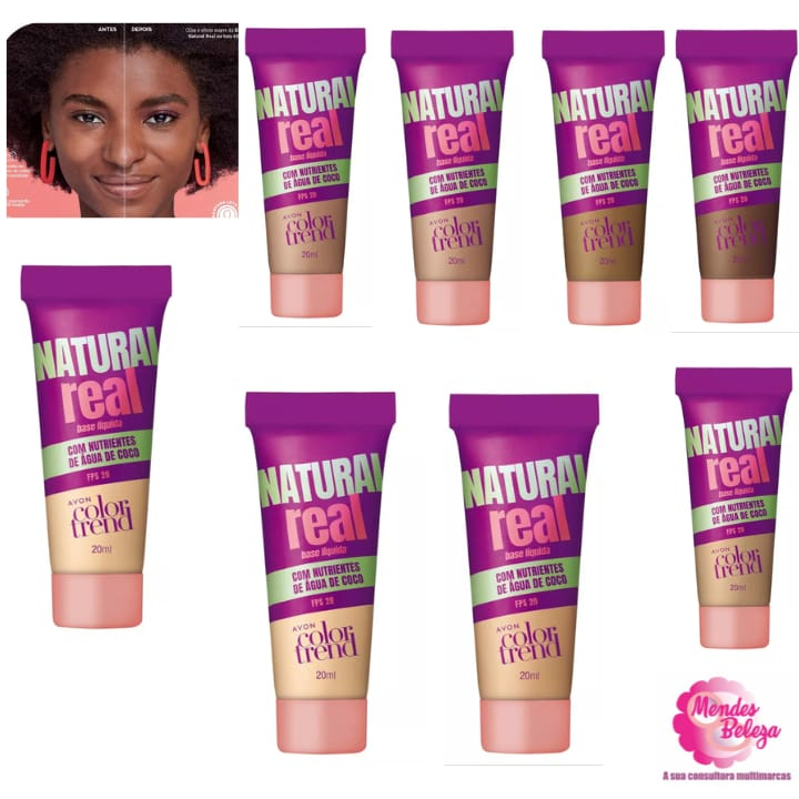 Avon Color Trend Natural Real Base Líquida FPS 20 20 ml | Shopee Brasil