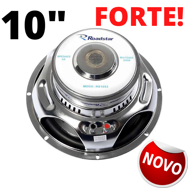 Subwoofer 10 Polegadas Roadstar Profissional 2000W Sub Novo Alta Qualidade | Shopee Brasil