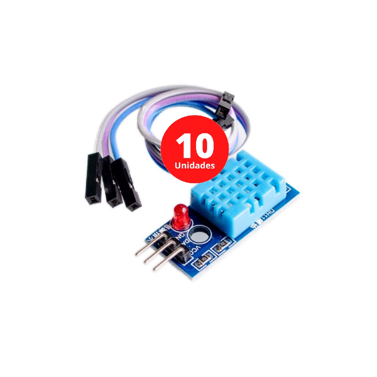 Dht11 Modulo Sensor X 10 Unidades Temperatura E Umidade P Prototipo Circuito Eletronico Esp8266