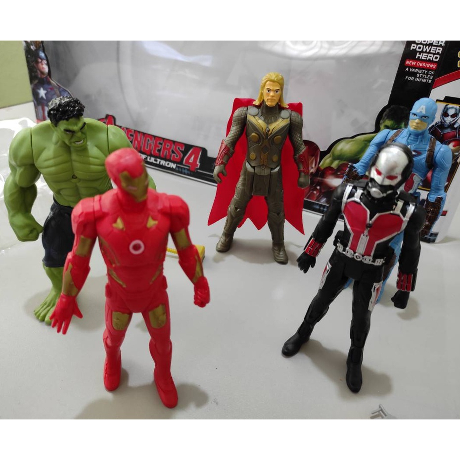 Kit Bonecos Super Heróis Avengers Marvel 5 Figuras de Ação 15 cm ...