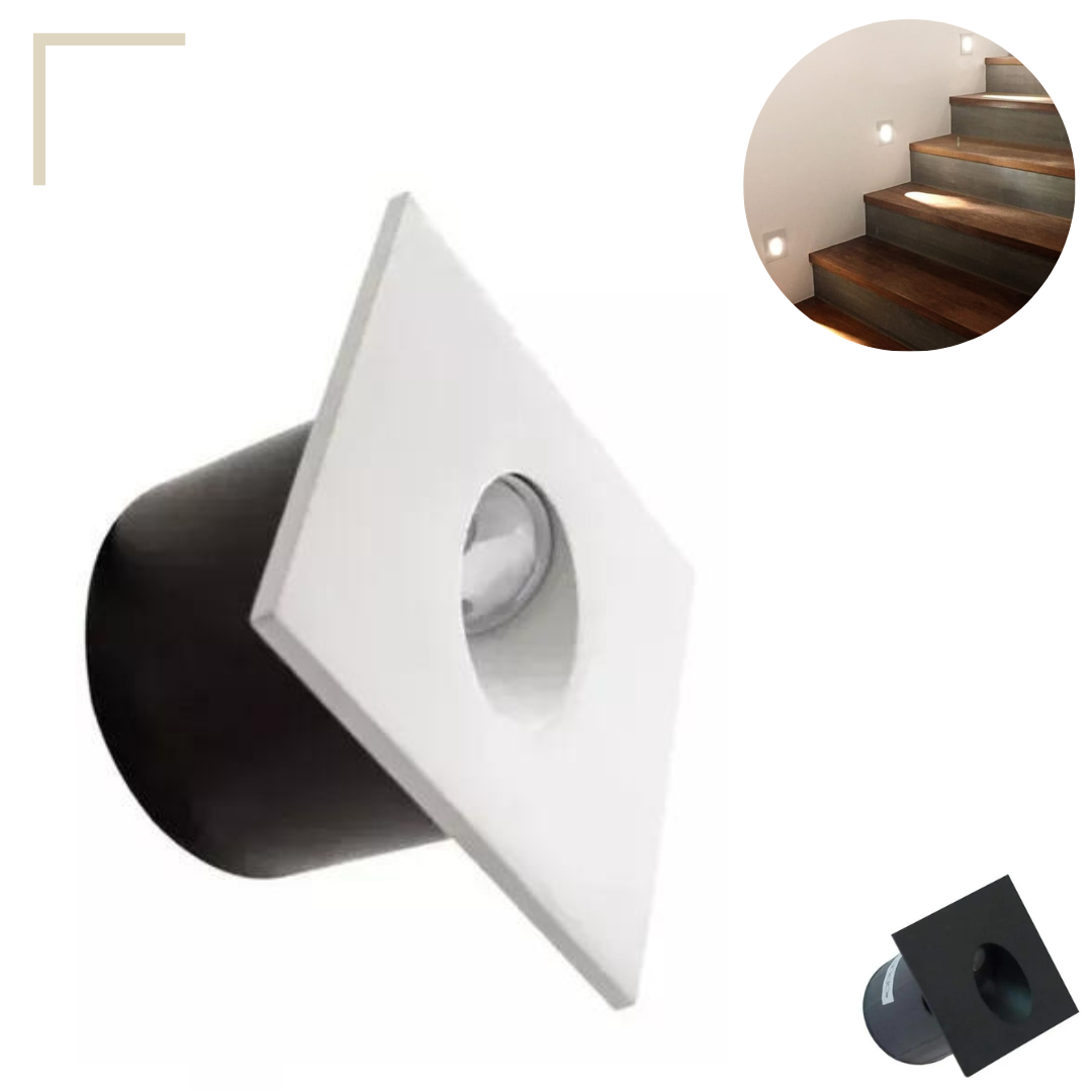 Balizador Led Embutir Parede Escadas 3w Quente 3000k Oferta! | Shopee ...