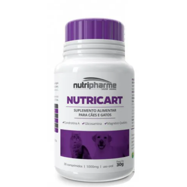 Nutricart 1000mg 30 Comprimidos Suplemento Vitamínico Nutripharme ...