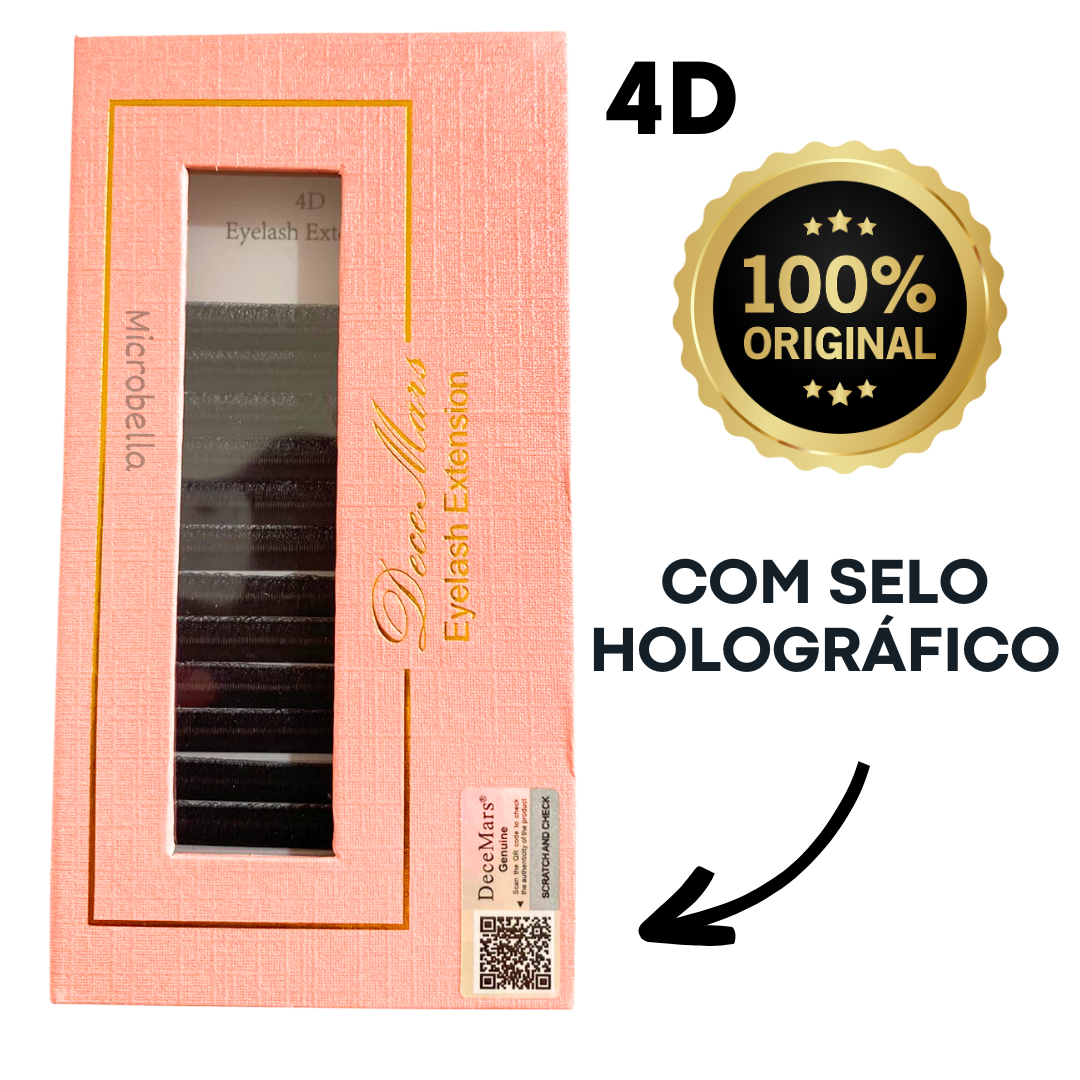 Cílios W 4D Decemars Original com Selo Volume Egípcio Extensão De ...