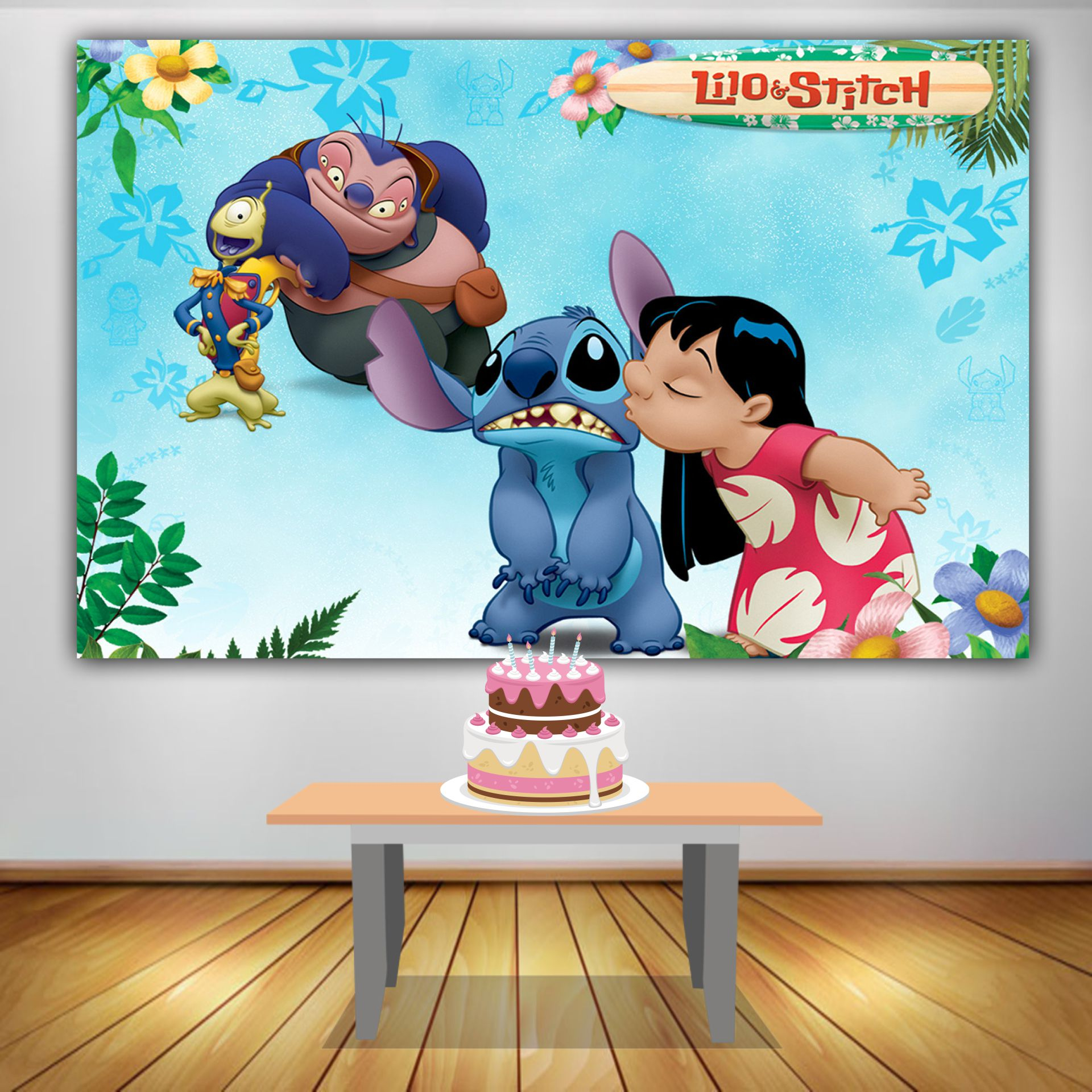 Painel de Festa Infantil Lilo & Stitch_P. 0077 | Shopee Brasil