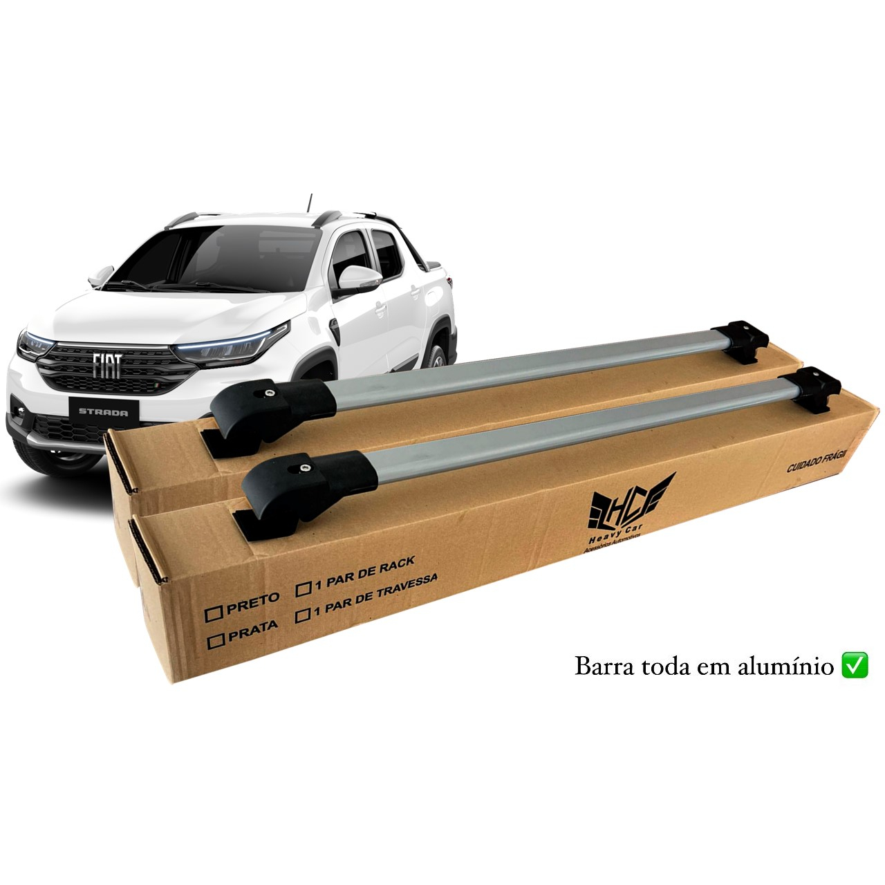 Rack Travessa de Teto Strada Volcano 2020 A 2023 Bagageiro Slim Barra ...