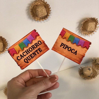 15 Plaquinhas Comidas Típicas Festa Junina | Shopee Brasil