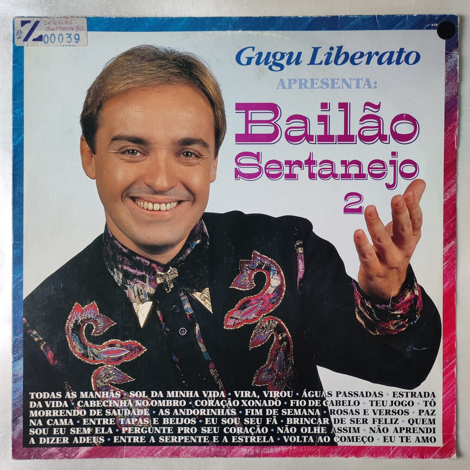 DISCO DE VINIL LP - VÁRIOS – GUGU LIBERATO APRESENTA: BAILÃO SERTANEJO 2 (1992) | Shopee Brasil