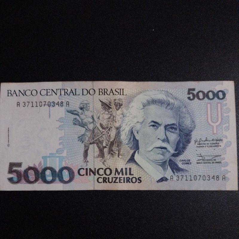 Cédula 5000 Cruzeiros 1990 - MBC | Shopee Brasil