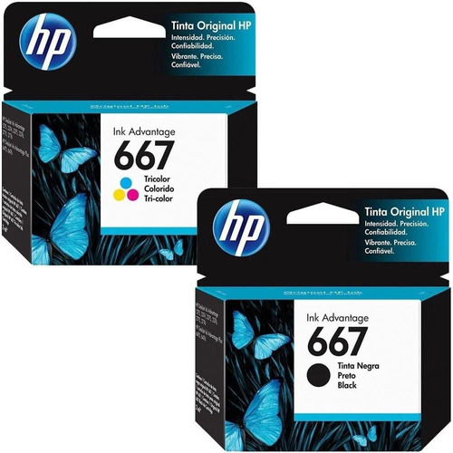 Kit Cartucho Hp 667 Preto + Hp 667 Colorido Original / REVENDEDOR ...