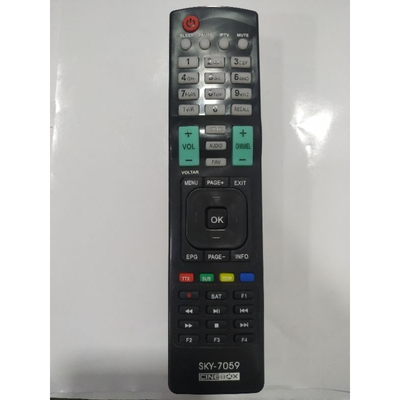 Controle Remoto para Receptor Cinebox LE-7059 | Shopee Brasil