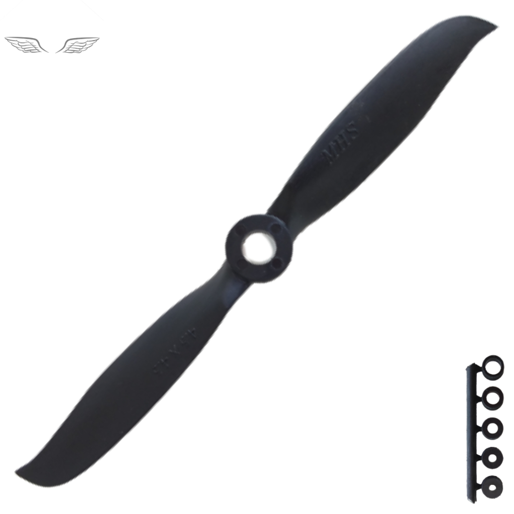 1 Hélice Mhs Fly 4.5x4.5 Para Motores Aproximadamente 3000kv Zagi Jatos ...