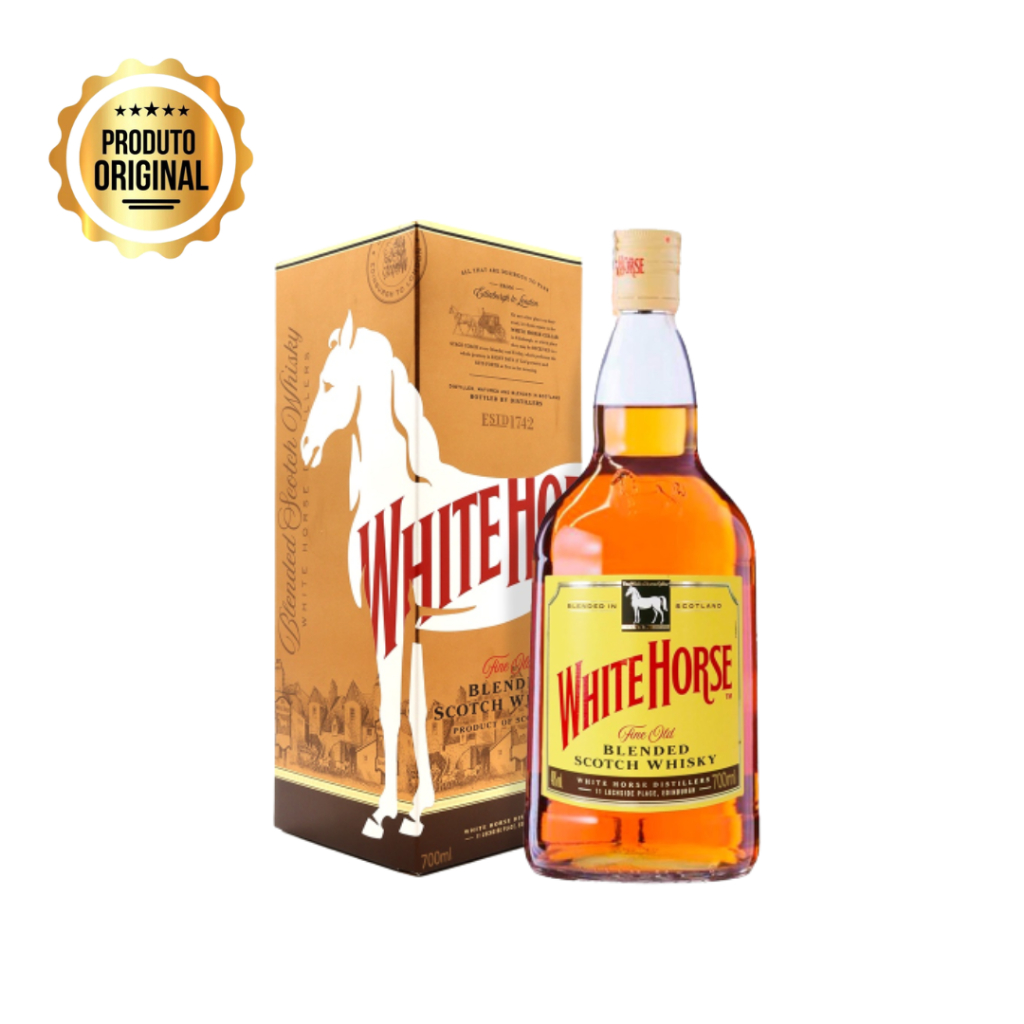 Whisky White Horse Uísque Cavalo Branco Blended Fino Escocês 700ml ...