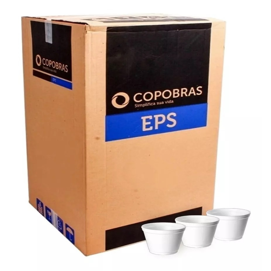 Pote Térmico Isopor 240ml Copobras Caldos e Açaí Caixa Com 1000 ...