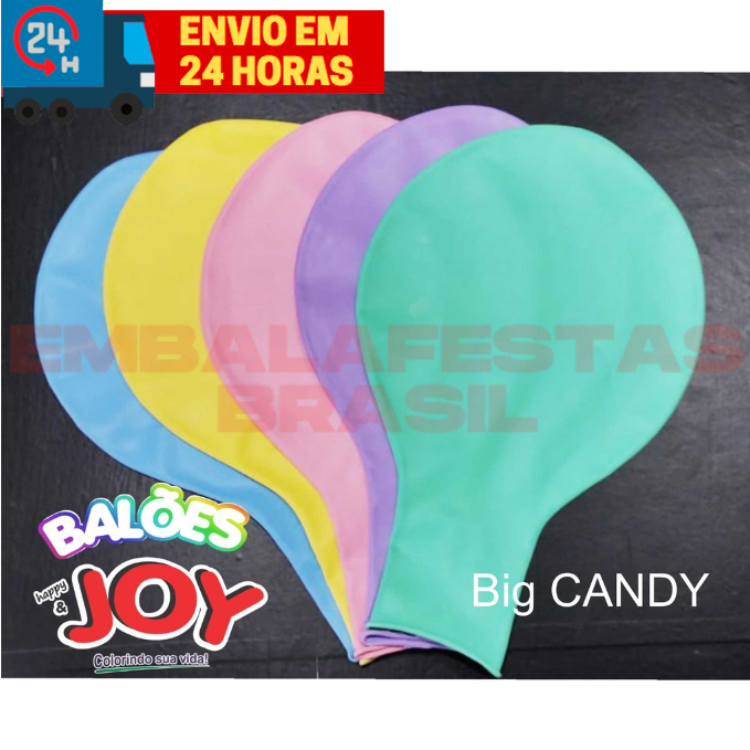 Balão Candy Color GIGANTE BIG Bexiga 250 Polegadas Festa Aniversário ...