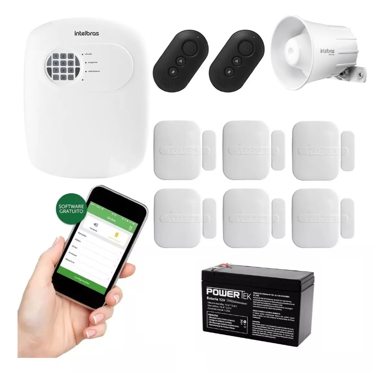 Kit de Alarme Residencial para Portas e Janelas Sem Fio Intelbras | Shopee Brasil