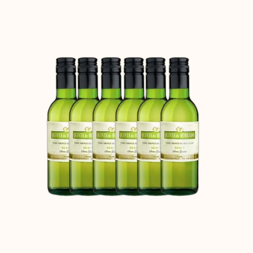 Pack 6un Mini Vinho Quinta do Morgado Branco Suave 245ml | Shopee Brasil