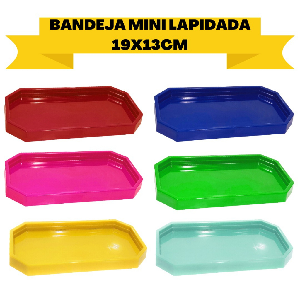 MINI BANDEJA LAPIDADA 19X13CM | Shopee Brasil