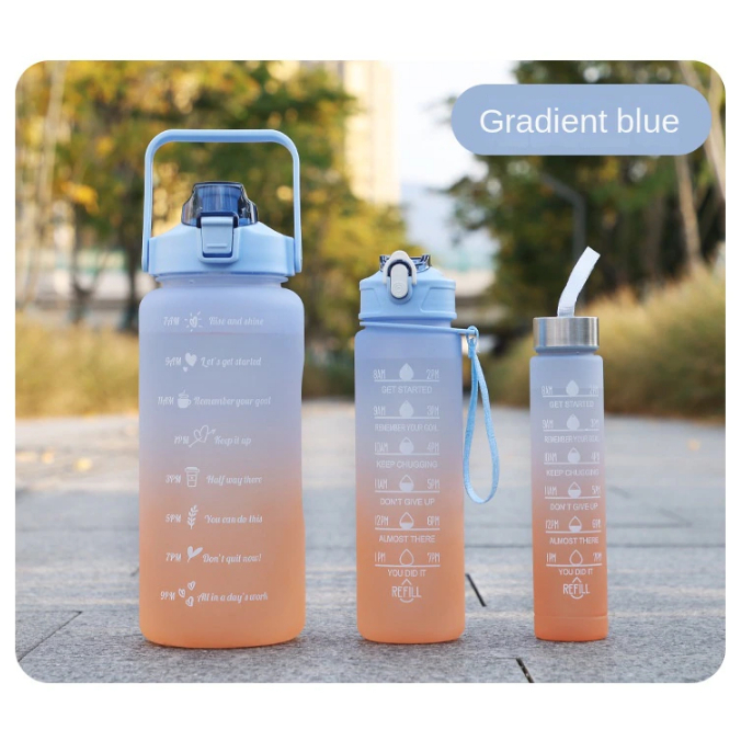 Kit 3 Garrafa Motivacional Academia Fitness 2000ml 900ml 500ml | Shopee Brasil