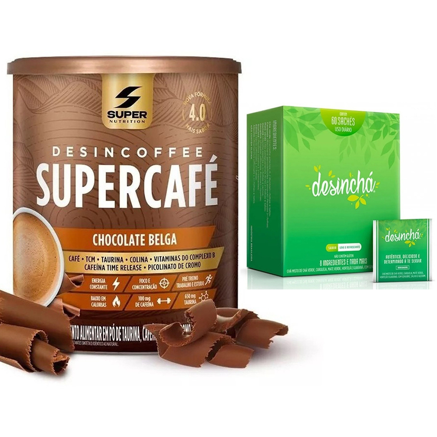 Kit: Chá Desinchá Dia 60 Sachês + Desincoffee Super Café Termogênico ...