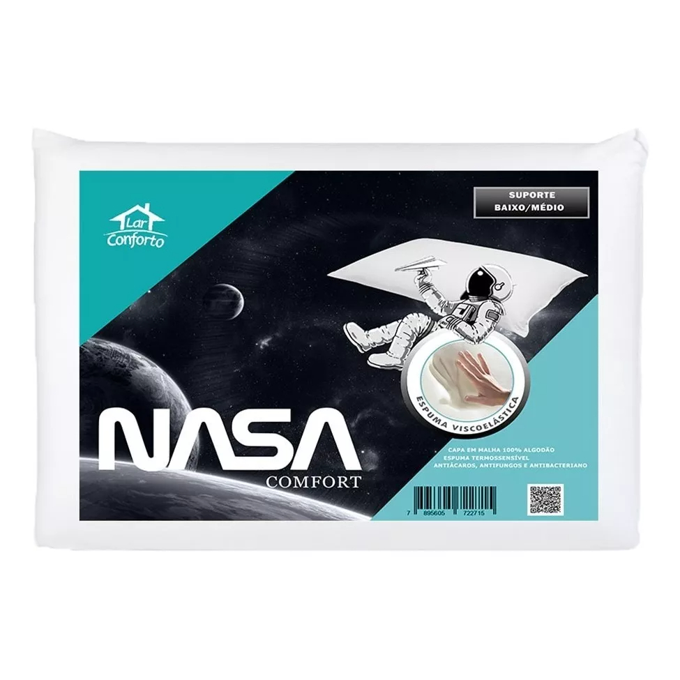 Travesseiro Nasa Comfort Viscoelástico Perfil Baixo Lar Conforto ...