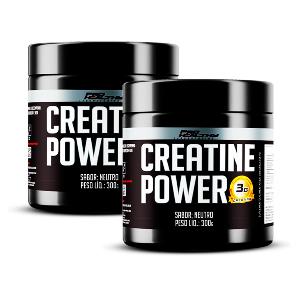 Creatina Power 300g - 2x Potes Suplemento Creatina Monohidratada - Pro ...
