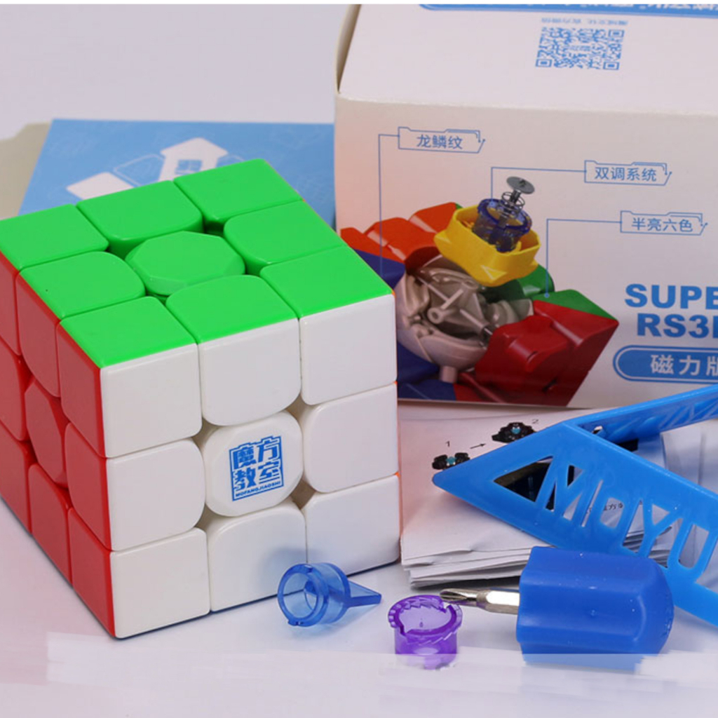Cubo Mágico Profissional 3x3x3 Moyu Super RS3M Magnético - Faz a Boa!