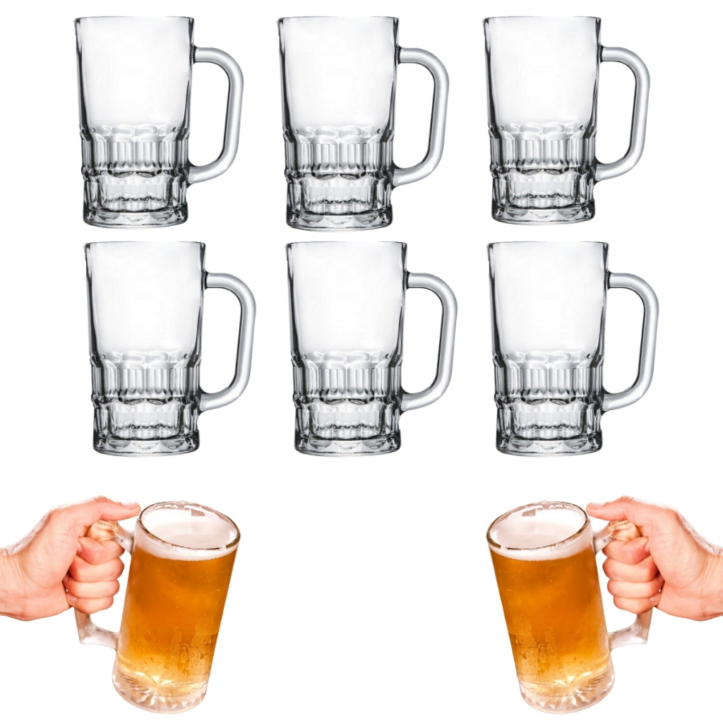 Caneca de Chopp Cerveja 360ml Copo de Vidro Para Tomar Chopp Suco Refrigerante | Shopee Brasil