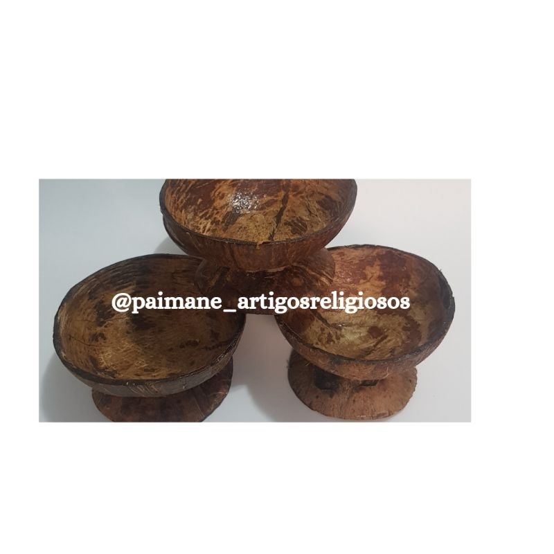 Cuia Coité de Coco Natural com Base | Shopee Brasil