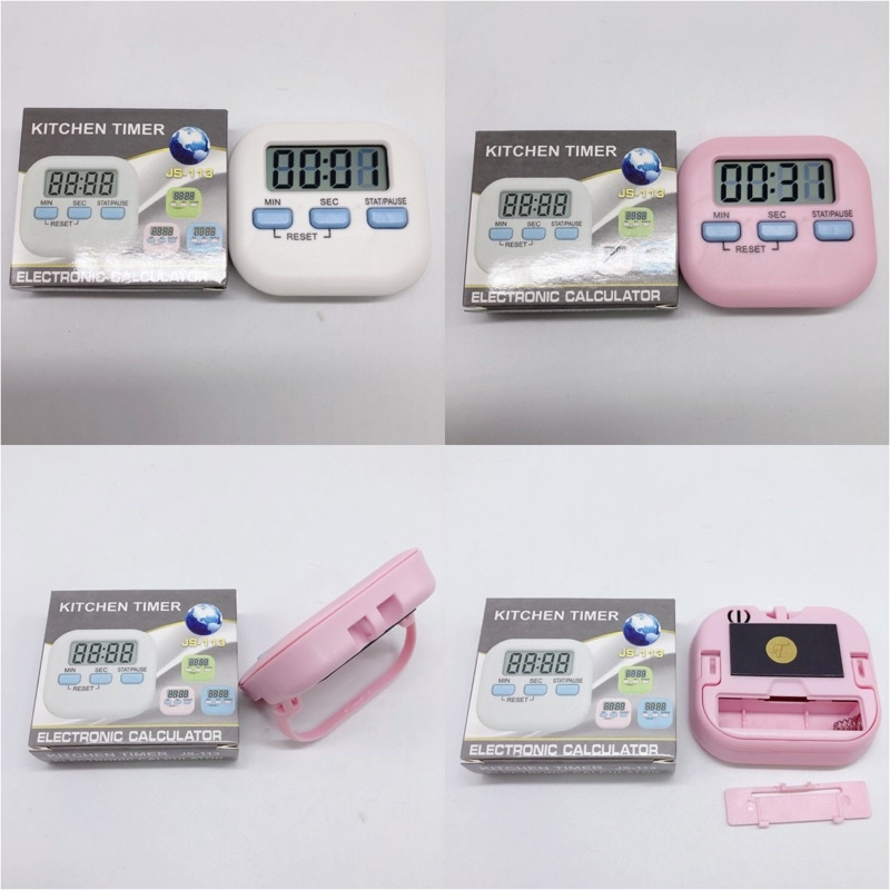 Timer Cronômetro Digital De Cozinha Com Imã De Geladeira E Alarme 6124 