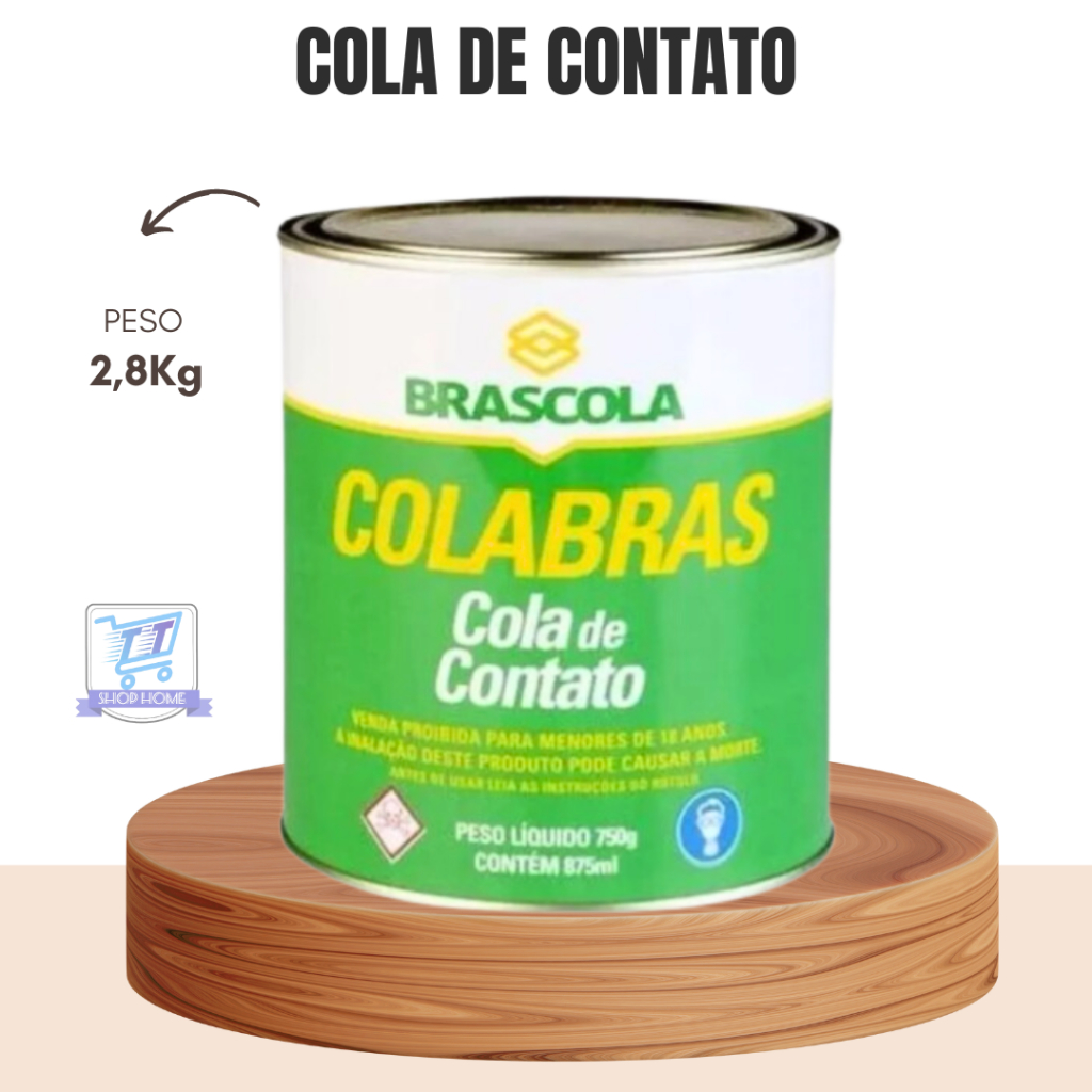 Cola de contato Colabras - Brascola 2,8kg | Shopee Brasil