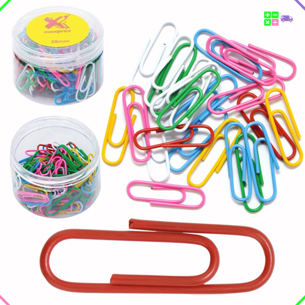 Clips Colorido para Papel 28mm Organizador Clipes Pequenos Clip Mini 90 ...