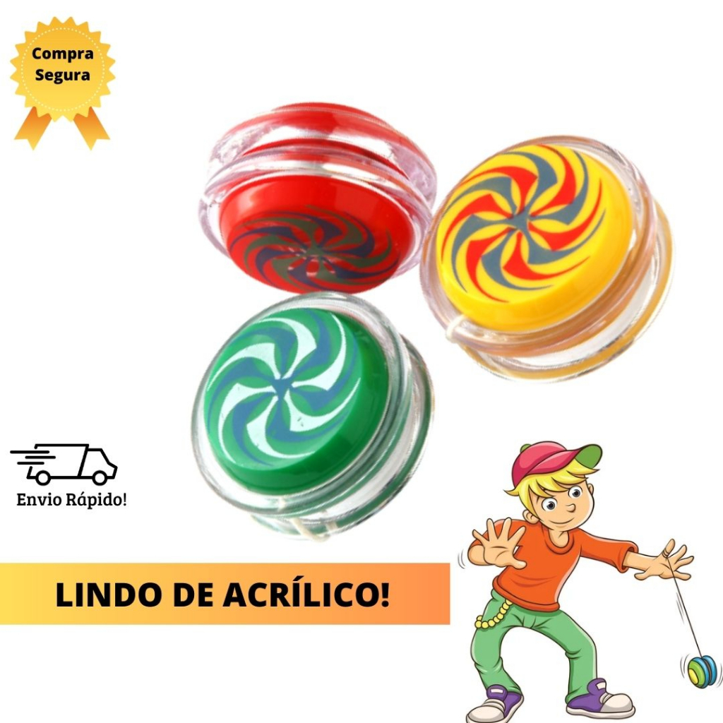 Ioio de Acrílico Brinquedo Lembrancinha Aniversário - 2 Unidades ...