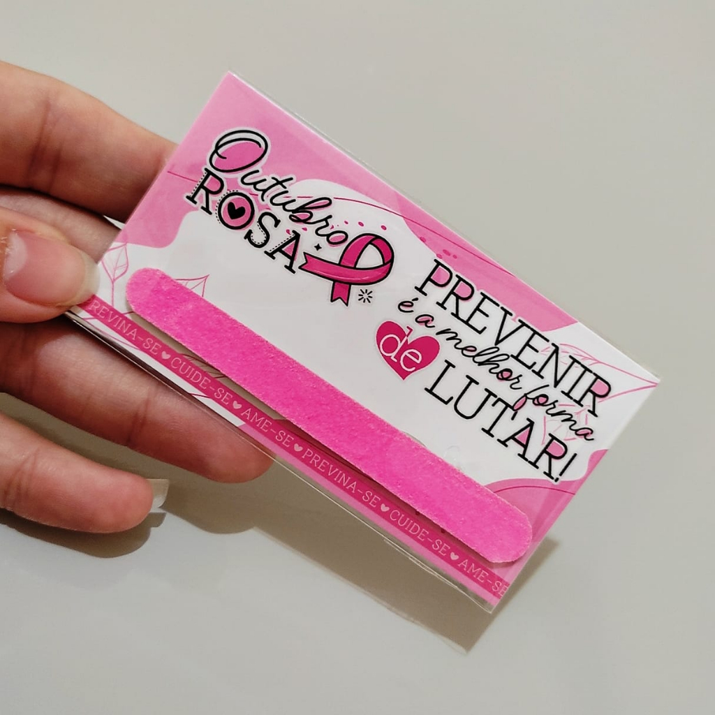 100 cards com lixa para brinde mimo ao cliente outubro rosa | Shopee Brasil