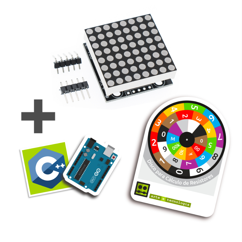 Modulo Matriz de LED 8x8 com MAX7219 SMD Arduíno | Shopee Brasil
