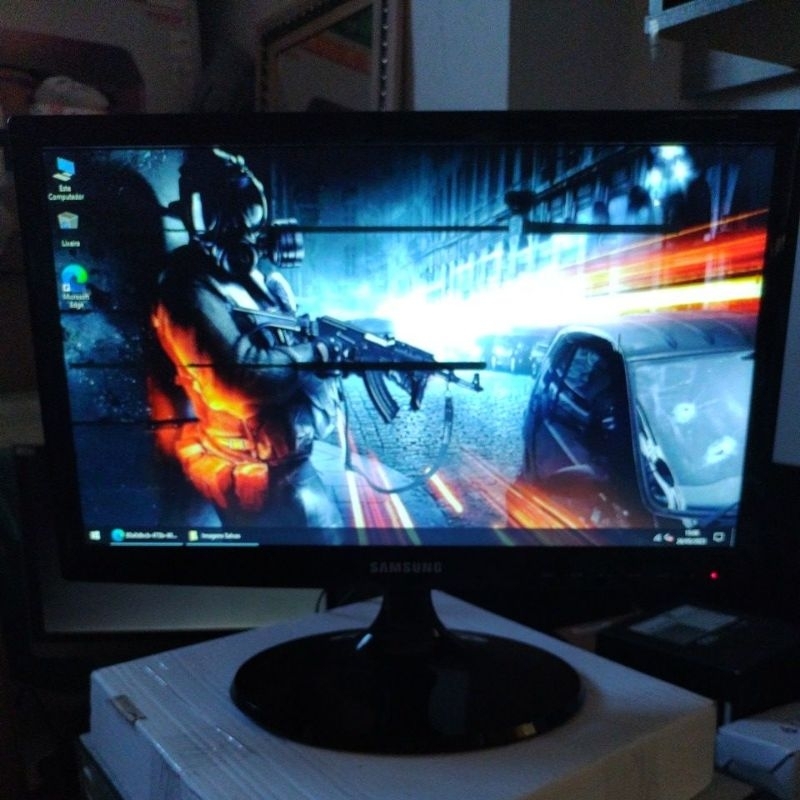 (DETALHE) Monitor 18,5" Samsung S19C301F LED 1366 x 768 LCD PC VGA | Shopee Brasil