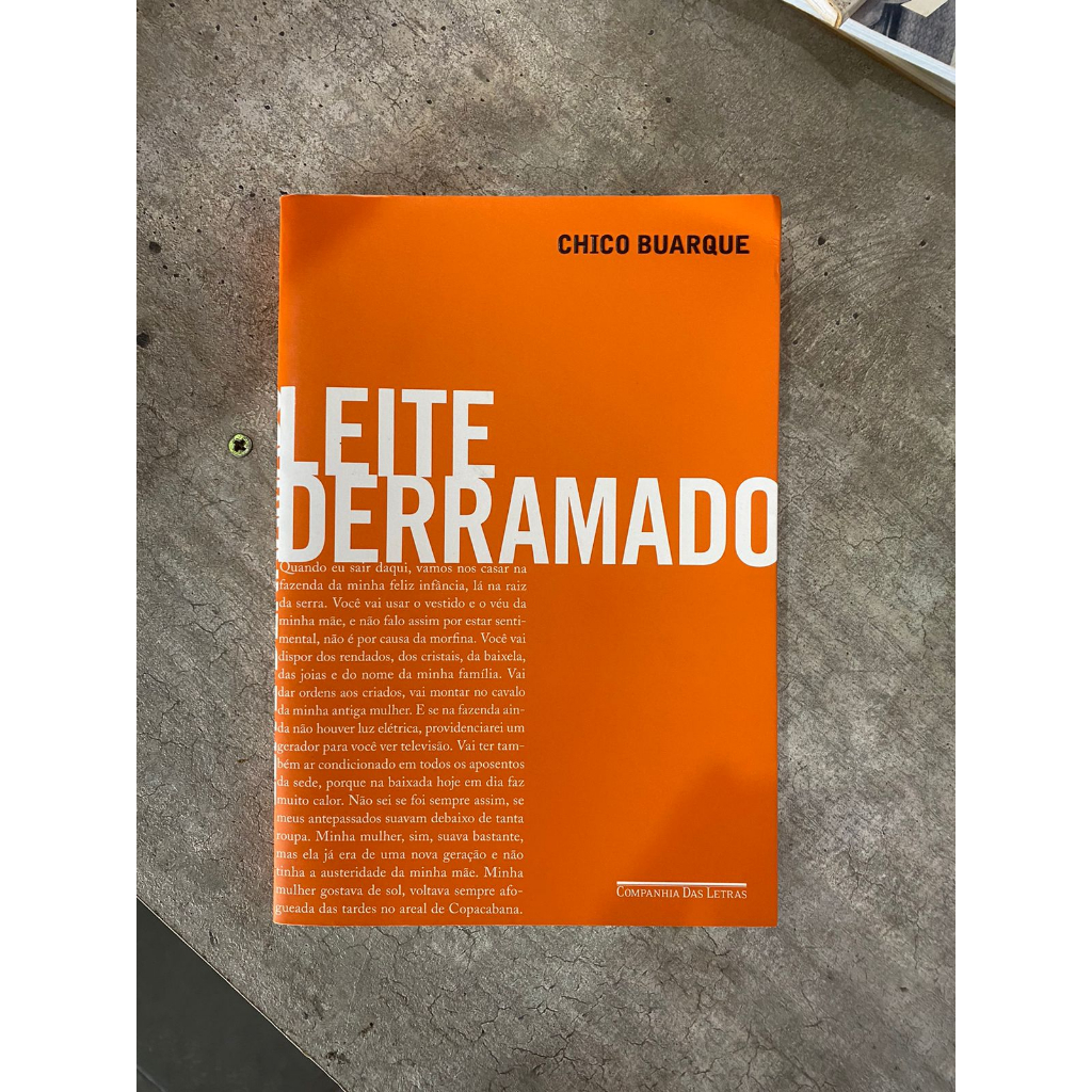 Leite Derramado - Chico Buarque | Shopee Brasil