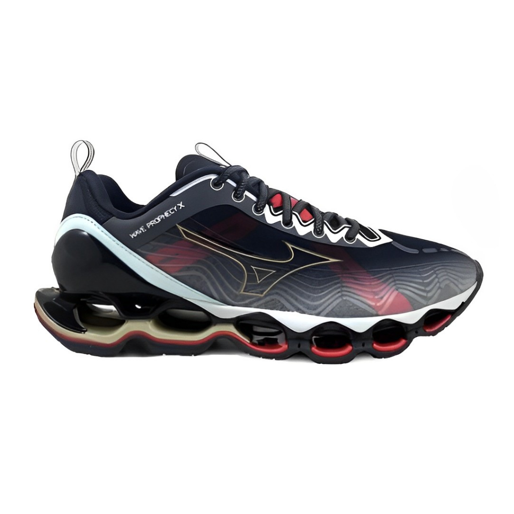 Tenis Mizuno Pro X Wave Preto Com Vermelho e Branco Original | Shopee Brasil