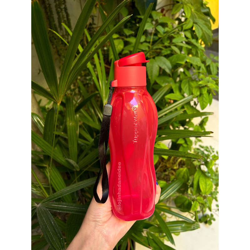 Tupperware Garrafa Eco Tupper 500 ml Vermelha com Bico Tampa Flip Top e ...