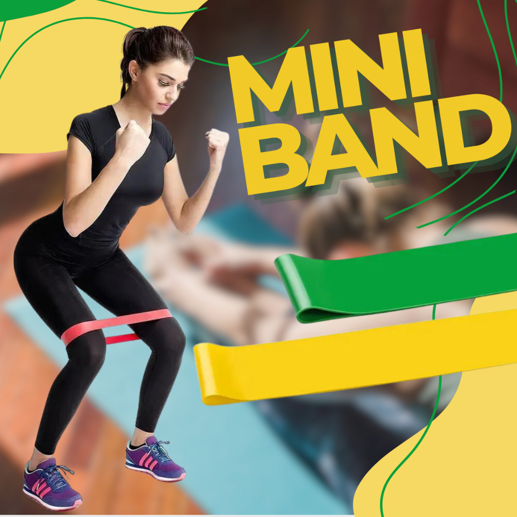 Faixa Elástica de Resistência Mini Band para Treino Yoga Pilates Treino ...