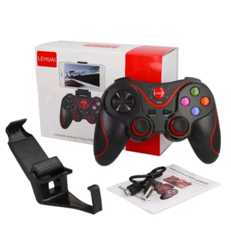 Controle Joystick Bluetooth Universal + cabo usb + suporte para Celular ...