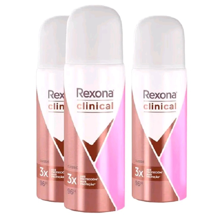 REXONA AEROSOL DESODORANTE CLINICAL FEMININO 55ML (33,5G) CLASSIC KIT ...