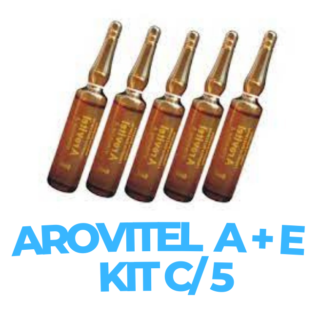 Arovitel Vitamina Ampola de 2ml Vit A+E kit 5 ampolas | Shopee Brasil