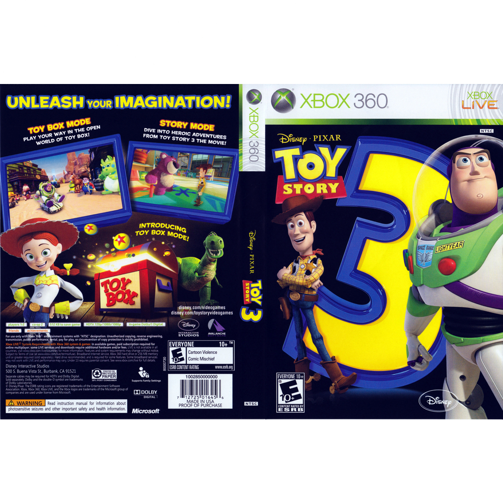 Toy Story 3 para Xbox 360 Lt com capa | Shopee Brasil