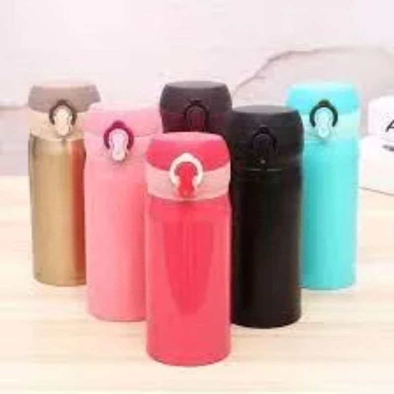 Linda Garrafa Térmica Em Inox Diversas Cores Antiderramamento - 350 ml | 410 ml | 450 ml ...