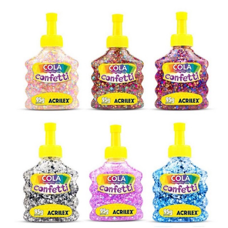 Cola Confetti Acrilex 95g Brilho Intenso | Shopee Brasil